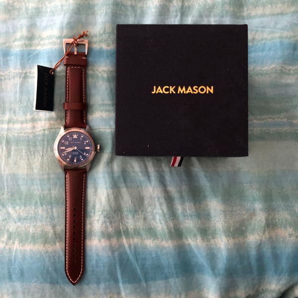 Price Drop!! Jack Mason A101 Aviator Watch - Blue Sunburst Dial ...