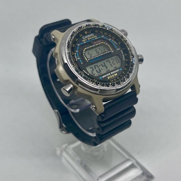 Vintage Grey Casio Digital DW-4000 Tachy Meter 200M Men's Wristwatch ...