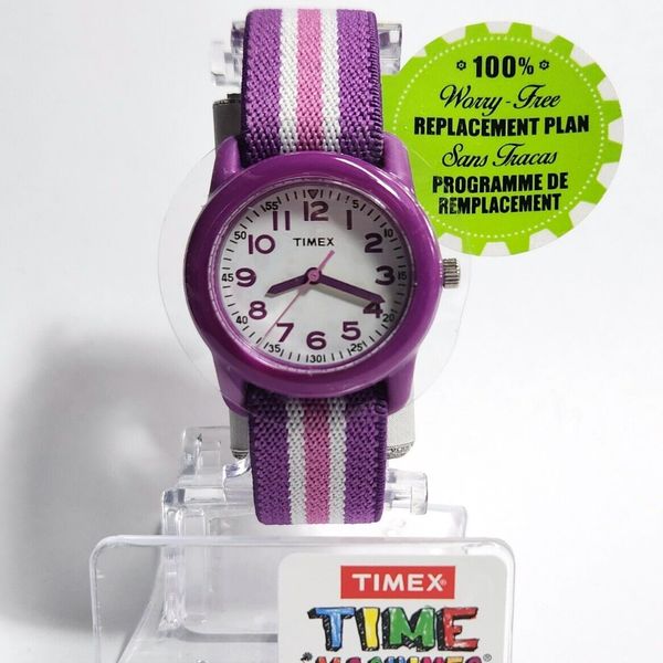 Timex 7C06100, Kid's Time Machines Elastic Strap Watch, Purple, Time ...