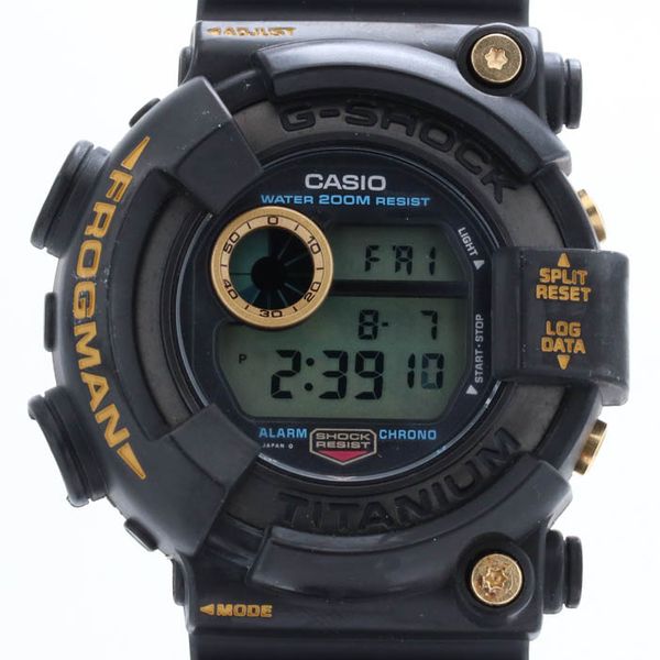 Casio [CASIO] G-SHOCK DW-8200B-9A Frogman first black gold frog black ...