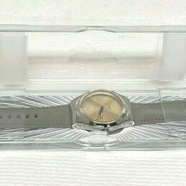 Swatch Sistem Sand Automatic Watch yis411 Analogue Leather Beige, Grey ...