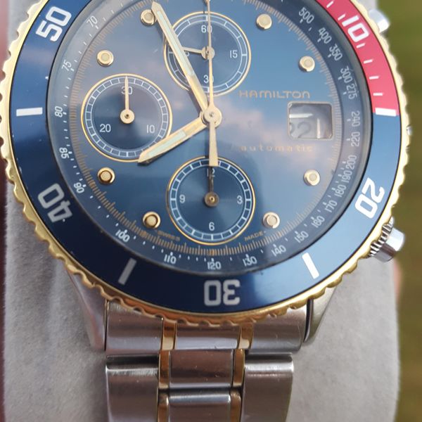 [WTS] Hamilton Chrono Matic II with Pepsi bezel | WatchCharts Marketplace