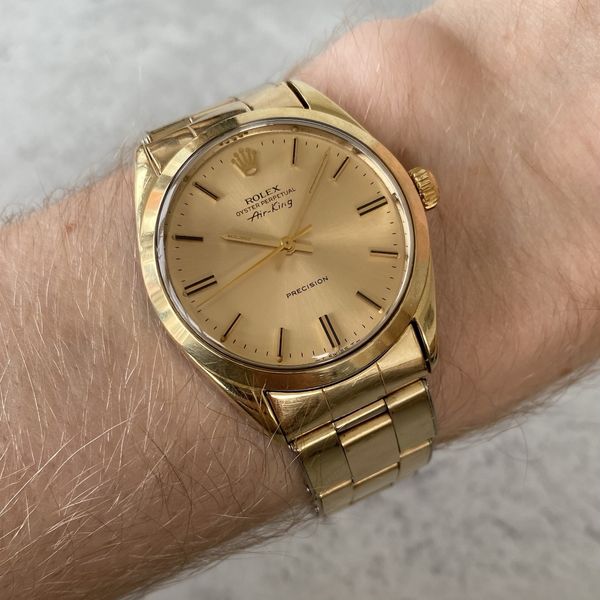 1971 Rolex Air King Precision Oyster Perpetual 5520 Golden Egg Watch ...