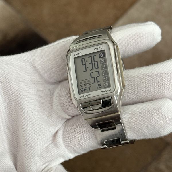 Vintage Casio Wave Ceptor DFC-100 Atomic Radio Digital Menâ s JDM Watch ...