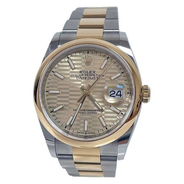 FS: Rolex Datejust 36 126203 Oyster Steel & 18k Yellow Gold golden ...