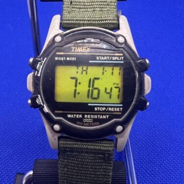 Vintage Timex Atlantis 100 Chorno Alarm Timer Digital Men's Watch ...