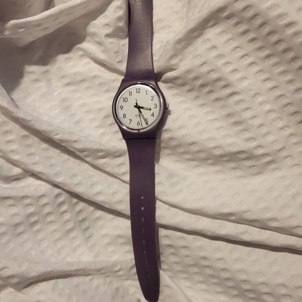 Women's Purple Swatch Watch New Swiss Battery Needs New Strap ...