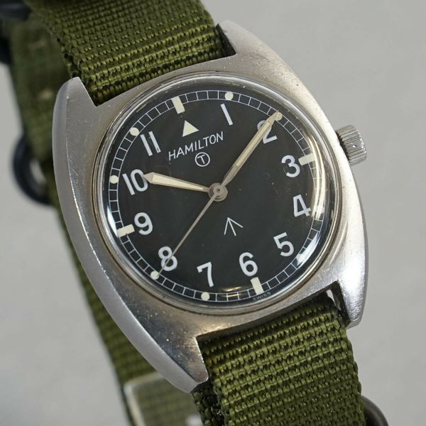Hamilton British Military Broad Arrow Wristwatch 17 Rubis ETA 2750 year ...