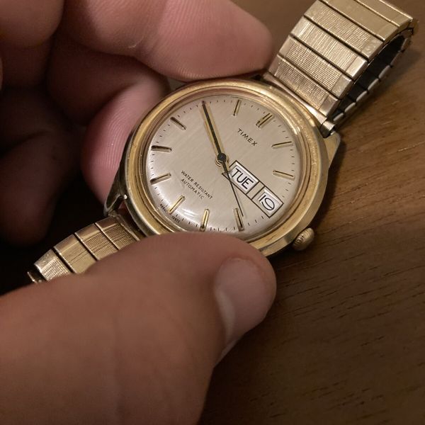 VINTAGE TIMEX 1977 DAY DATE AUTOMATIC MECHANICAL SELF-WINDING MEN'S ...