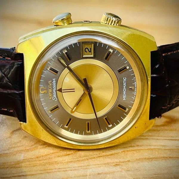 Vintage OMEGA SEAMASTER MEMOMATIC ALARM 40mm Mens Watch, Perfect ...