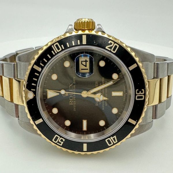 Rolex Oyster Perpetual Date Submariner 18K/S.S. Ref. 16613T Black Dial ...