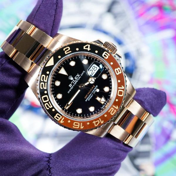 [WTS] 2021 Rolex GMT “Root Beer” 126715CHNR Full 18k Rose Gold Box ...