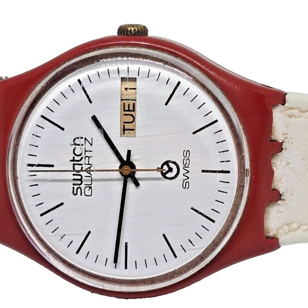 Swatch Swiss made day date calendar watch spares or repairs ...