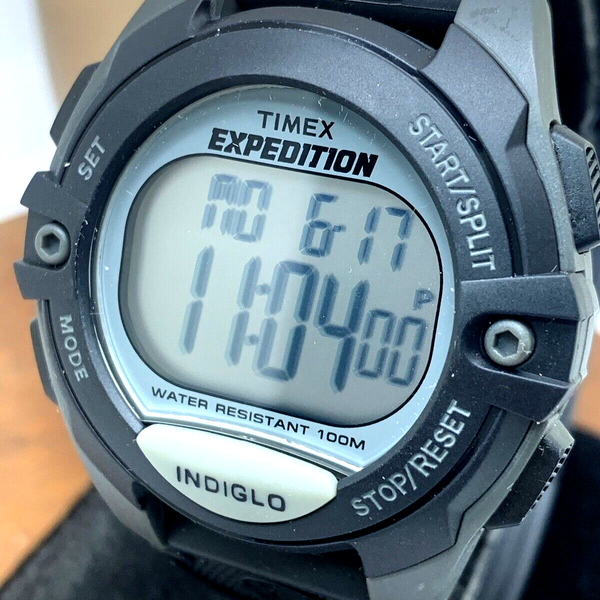 Timex Men's Watch T40941 Expedition Digital Quartz Indiglo Black Resin 41mm | WatchCharts ...