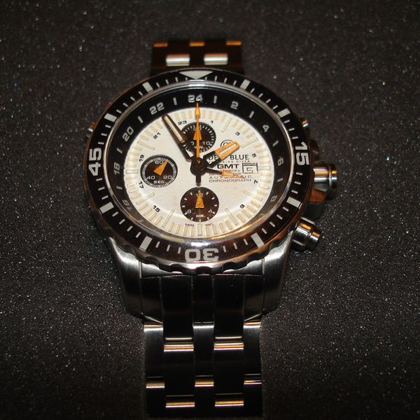 SOLD FS: LE Deep Blue Valjoux 7754 GMT Chrono Diver | WatchCharts