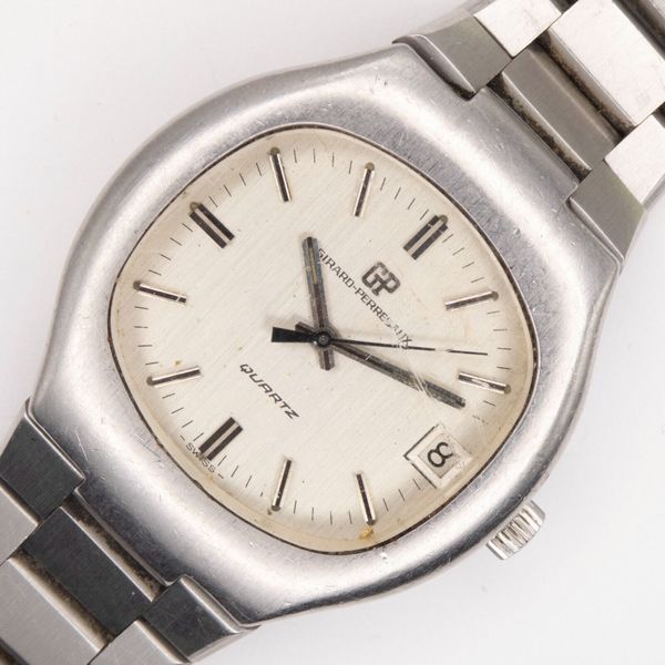 Vintage 1970s Girard Perregaux Caliber 9575KA Stainless Steel Quartz ...