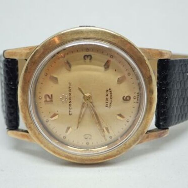 Eterna Matic Birks Challenger Vintage Gold Shell Stainless Automatic ...