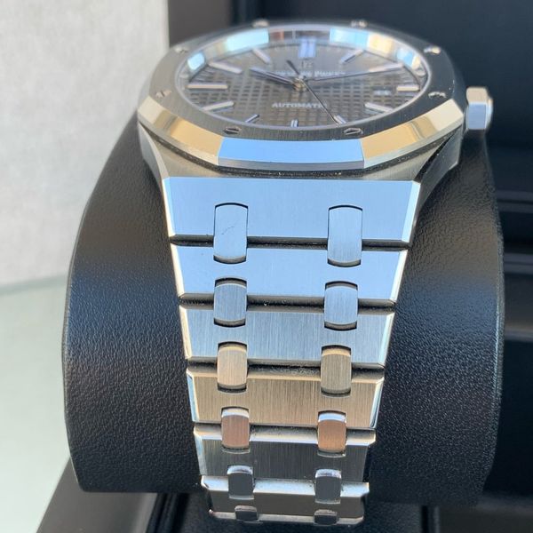 FS: Audemars Piguet Royal Oak 15400ST 41mm Grey Dial SS Complete Full ...