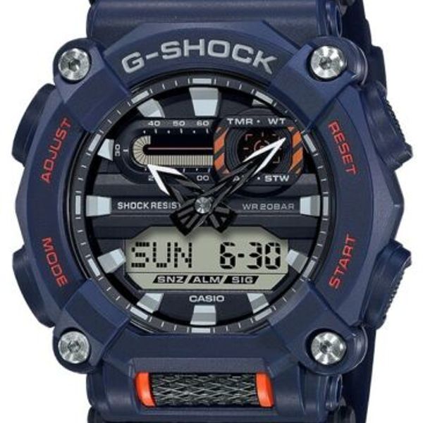 New Casio G-Shock GA900-2A Ana-Digi Blue Resin Strap Men's Watch ...