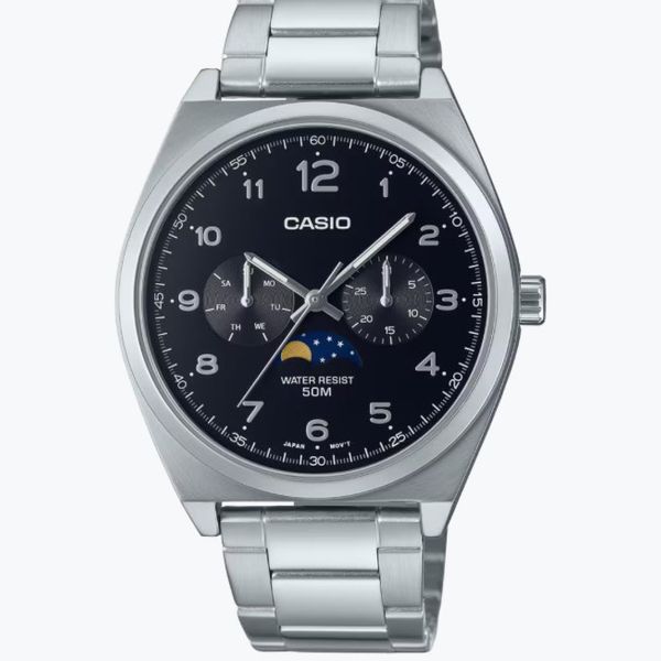 Casio Moon Phase/Moonphase Dress Watch MTP-M300D-1A Black with ...