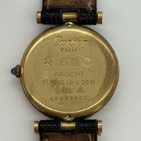 Must De Cartier Gold Plaque 925 Roman Dial 24mm Quartz Watch - NOT ...