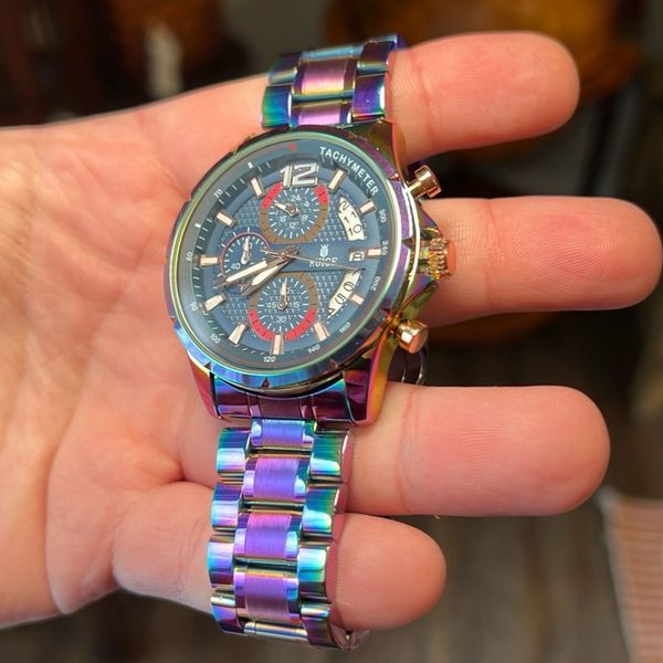 Citizen Brycen Style Niobium Iridescent Eco-drive Chrono Watch - New ...