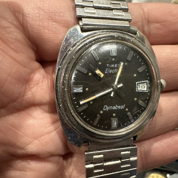 Works Rare 1970 Timex Electric Black Dynabeat Men's Watch (Only Date ...