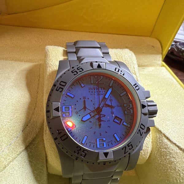 INVICTA Reserve Excursion Chronograph Rare Tinted Iridescent Dial Men ...