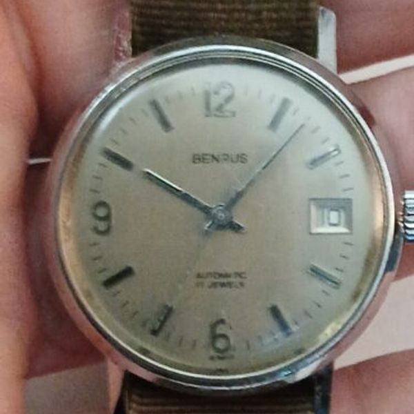Vintage Benrus Automatic Field Style Watch For Parts Or Repair ...