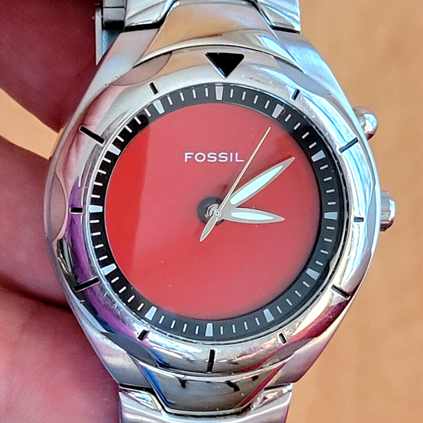 Fossil Blue Big Tic Men's Watch AM-3536 New Batteries, Animated Red ...