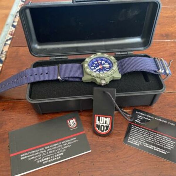 Luminox Navy SEAL 45mm Green Fiberglass Composite Case with Webbing ...