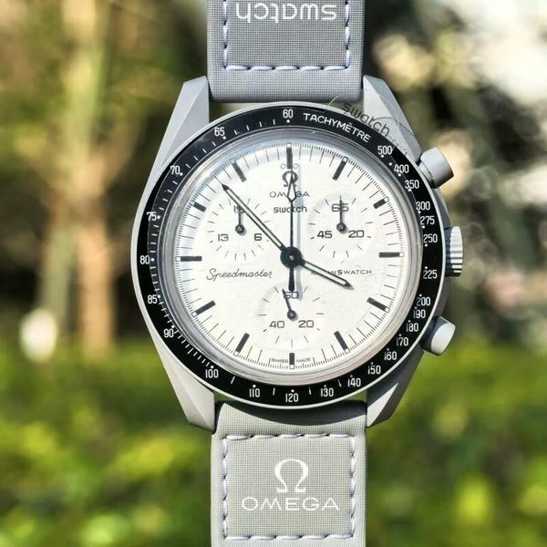 Swatch x OMEGA BIOCERAMIC MoonSwatch 1965 Gray/White SO33M106 ...