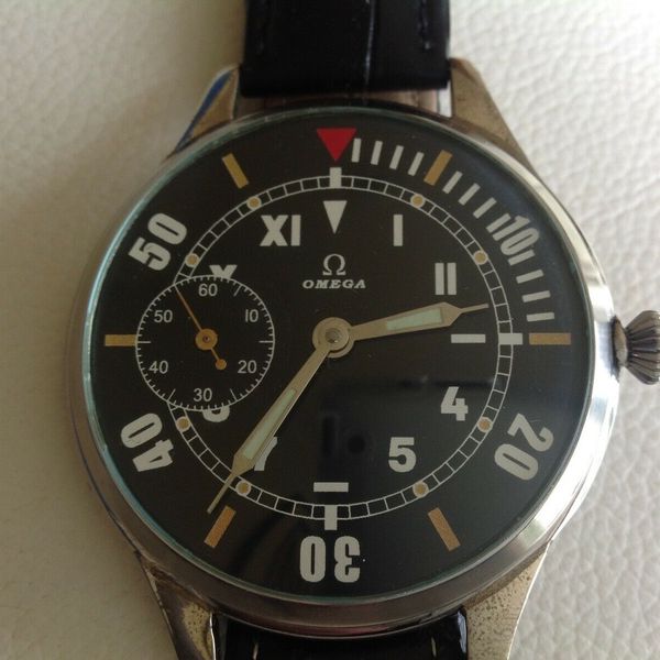 Omega Watch Pilot Military. Outer minute Dial late Vintage.Superb ...