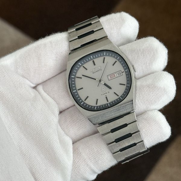 Rare Vintage Seiko Quartz Type II 7123-503A Day Date Menâ s Watch JDM ...