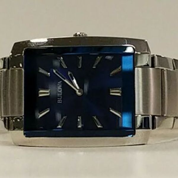 BULOVA Classic Blue Dial Stainless Steel Men's Watch - 96A169 MSRP ...