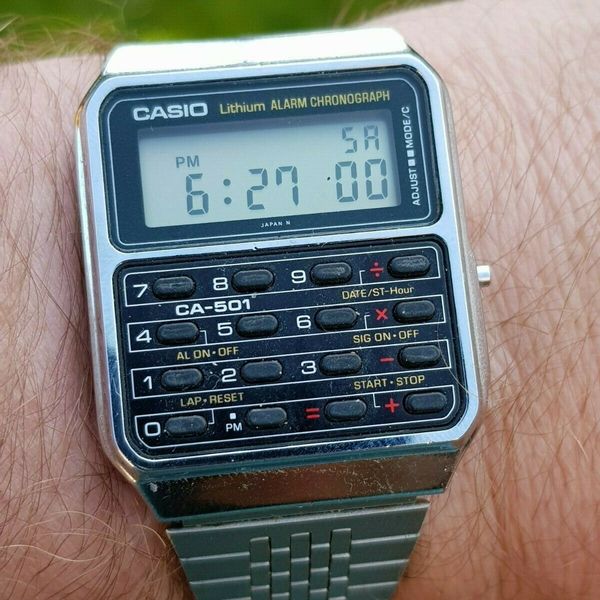 RARE Vintage 1980's Casio CA-501 Digital Calculator Watch Made in Japan ...