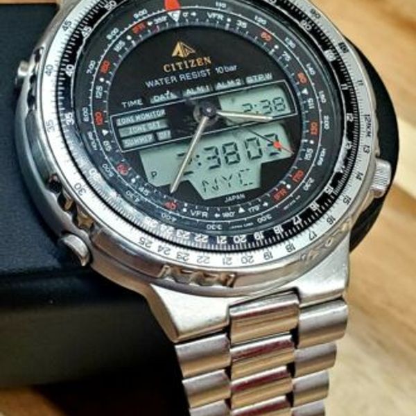 UNIQUE JAPAN Vintage ANALOG-DIGITAL Watch CITIZEN "Wingman" C080-088492 ...