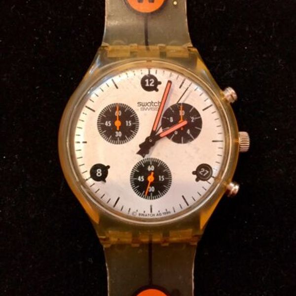 Vintage 1995 Swatch Watch “Slow Down” Chronograph Rare | WatchCharts ...