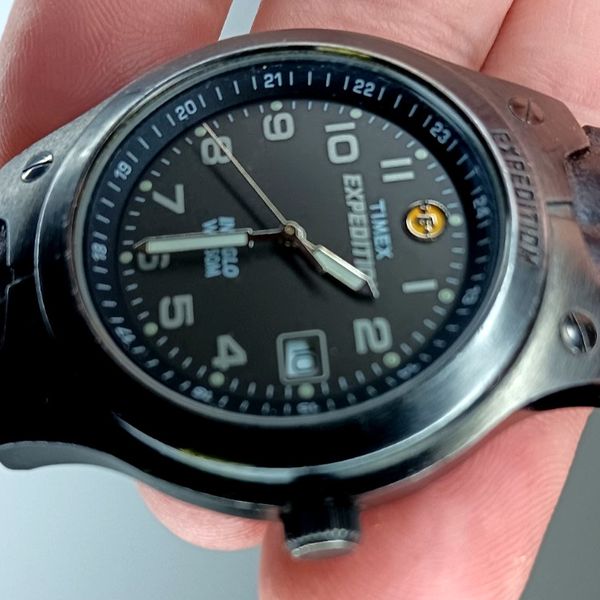 men's 36mm Timex Expedition Indiglo watch wr50 meter with original band ...