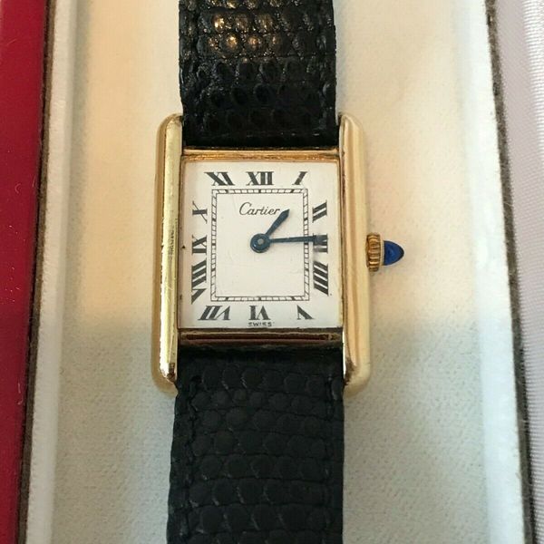 Cartier Tank Wristwatch with the Original Box. | WatchCharts Marketplace
