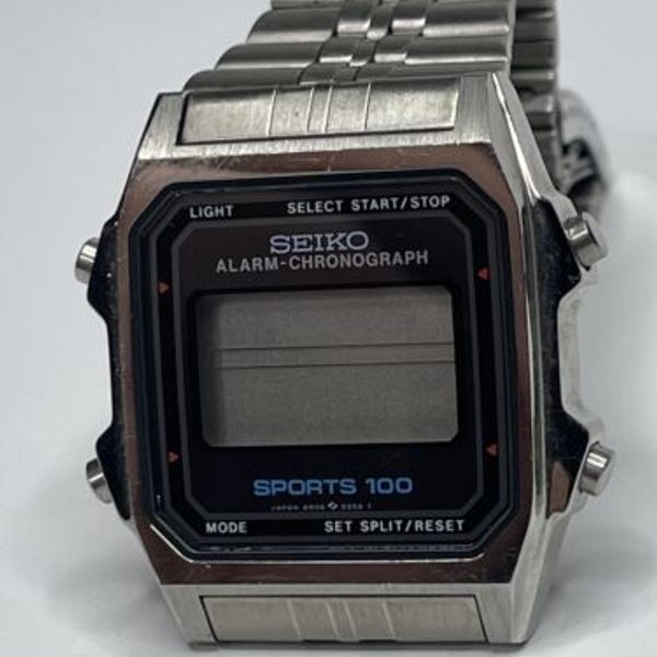 Seiko Sports 100 Digital Vintage Watch A904-509A 1980s Alarm ...