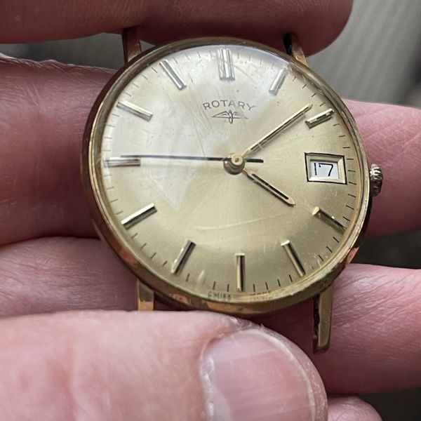 Vintage Rotary Watch 17 jewels Gold Plated Men's watch Working Well ...