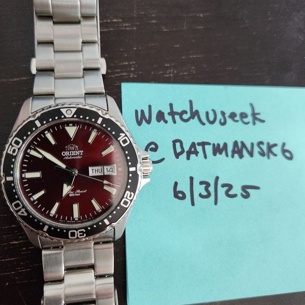 Orient Kamasu Red Dial Used | WatchCharts Marketplace