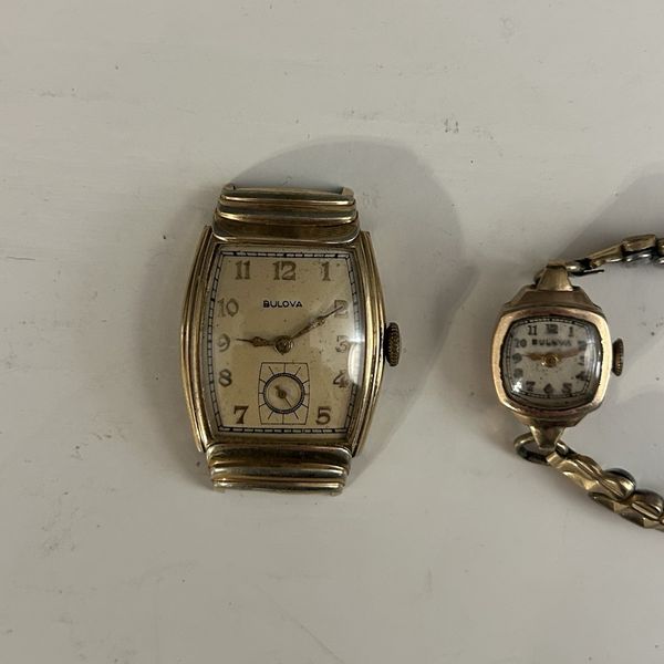 Vintage Bulova Womenâ s Manual Wind Watches (Both Wind And Run ...