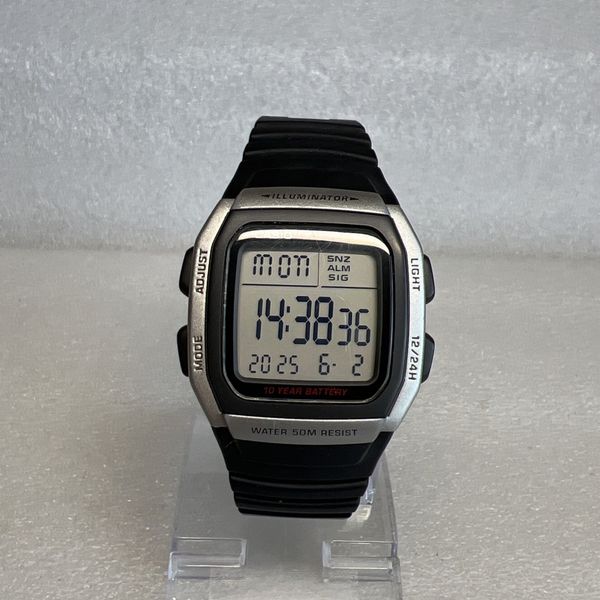 CASIO W-96H-1AVES MENS DIGITAL QUARTZ WATCH W/ BATTERY TIMER ALARM LED ...