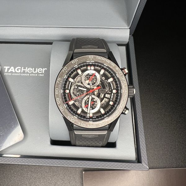 TAG Heuer Carrera Calibre HEUER Amazing Condition Rare Skelton Model ...