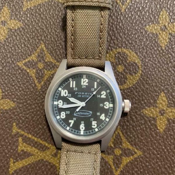 Fossil Military Defender Quartz Watch - Great Running Condition ...