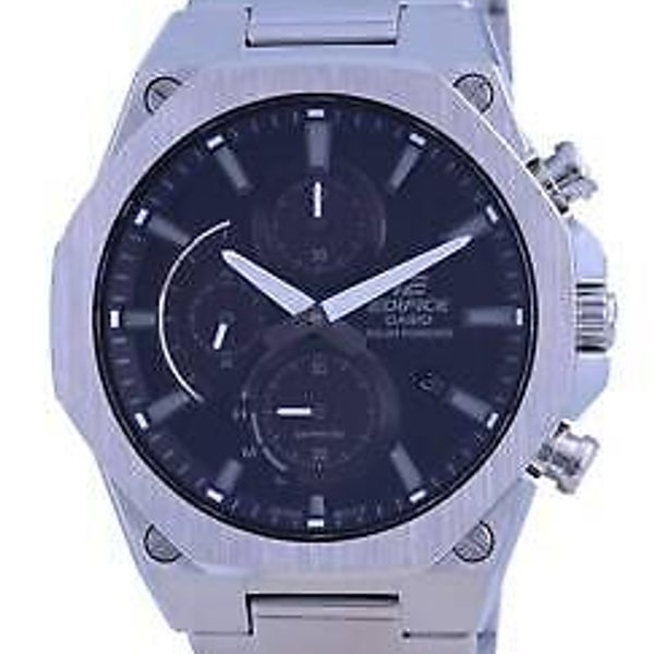 Casio EDIFICE Slim Line Chronograph Analog Solar EFS-S570D-1A 100M Mens ...