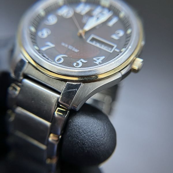 Citizen Eco-Drive Quartz Watch E101-S032768 2-Tone Analog Kanji Day ...
