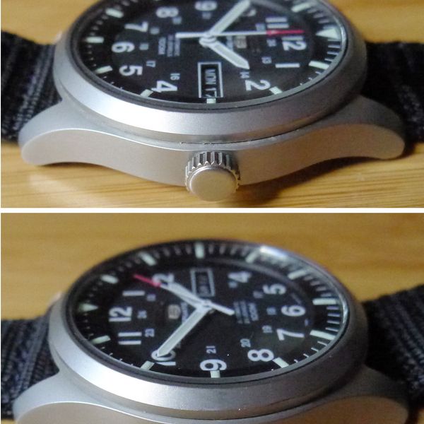 FS: Seiko 5 SNZG15 military day/date black dial | WatchCharts Marketplace
